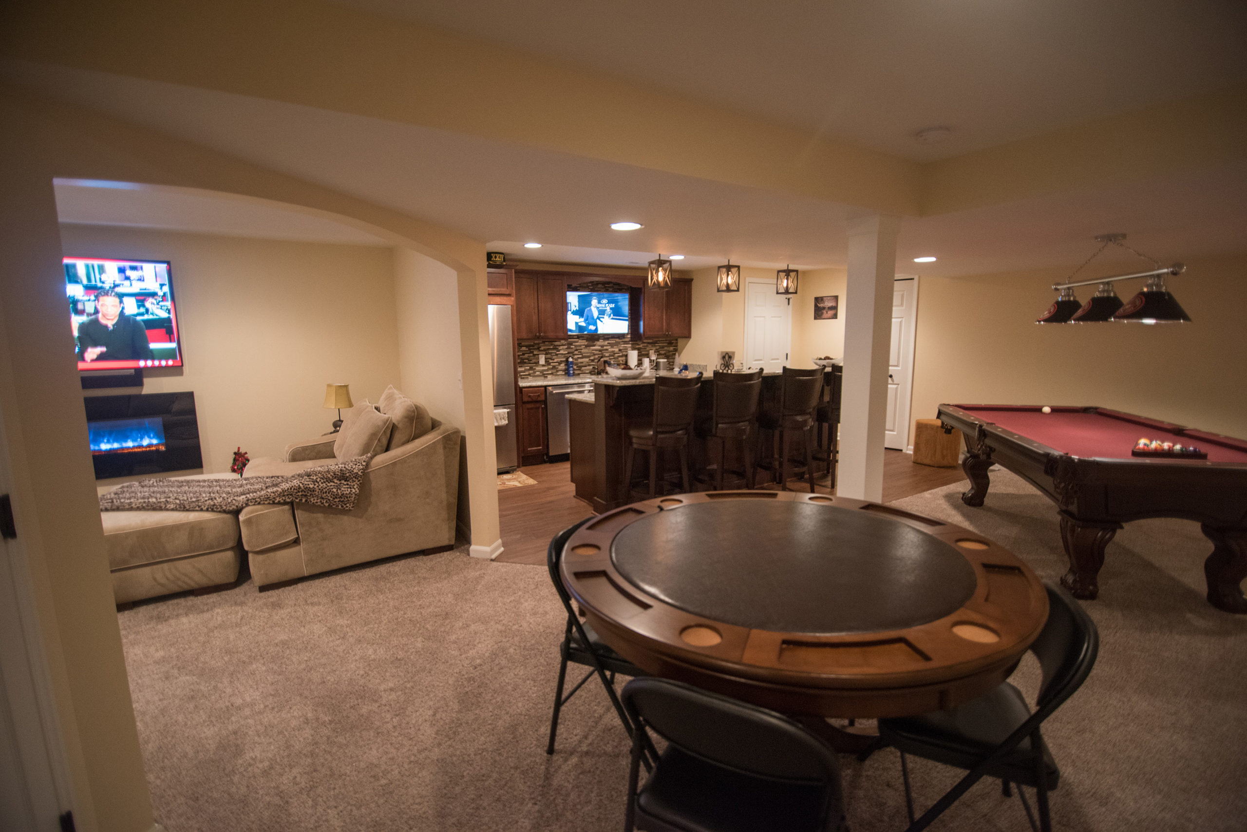Project Gallery: Traditional Finished Basement Design, Belleville MI