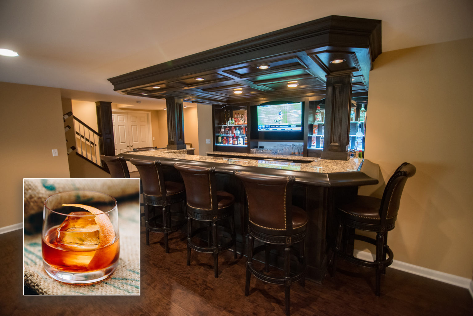10 Basement Bars With Matching Cocktails - Basements Plus