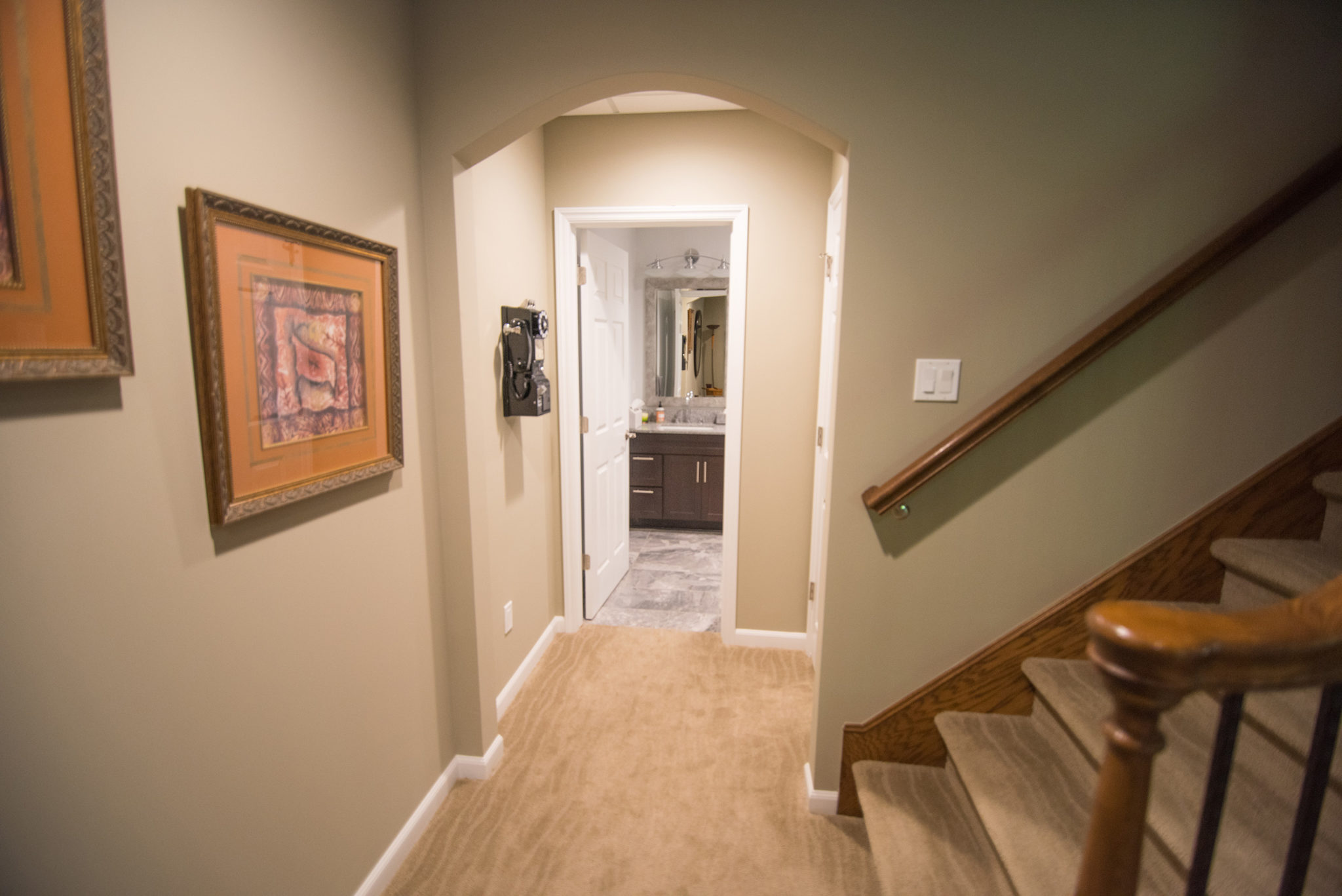 Finished Basement Adds Large Kitchen with Island in Rochester Hills, MI