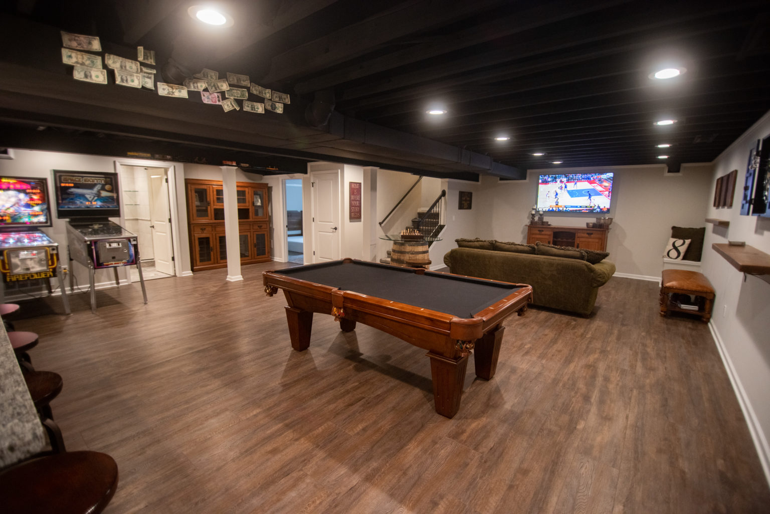 Canton, MI Finished Basement - Basements Plus