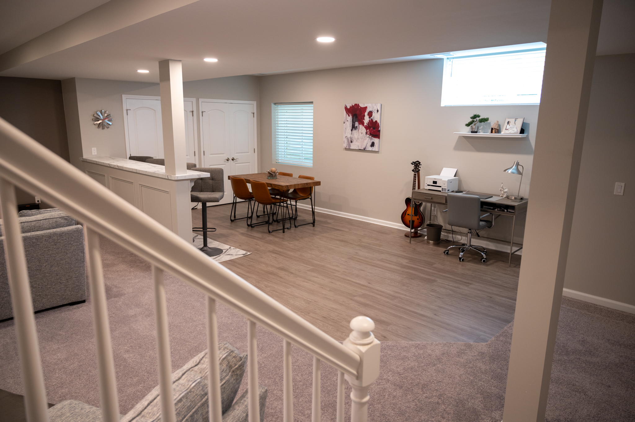 Finished Basement in White Lake, MI - Basements Plus
