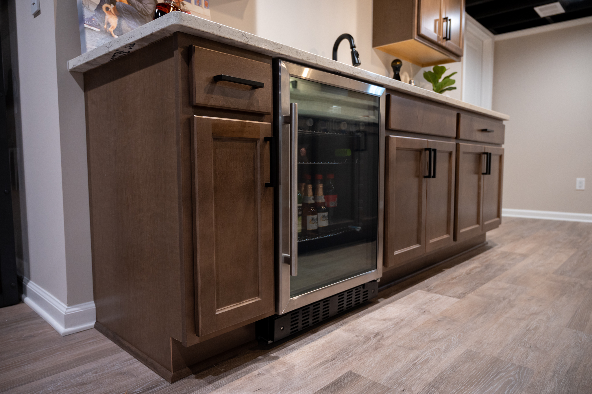 Macomb Finished Basement with a Jam Area - Basements Plus