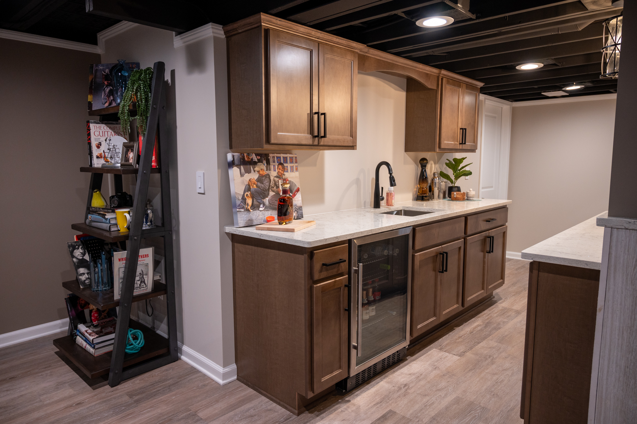 Macomb Finished Basement with a Jam Area - Basements Plus