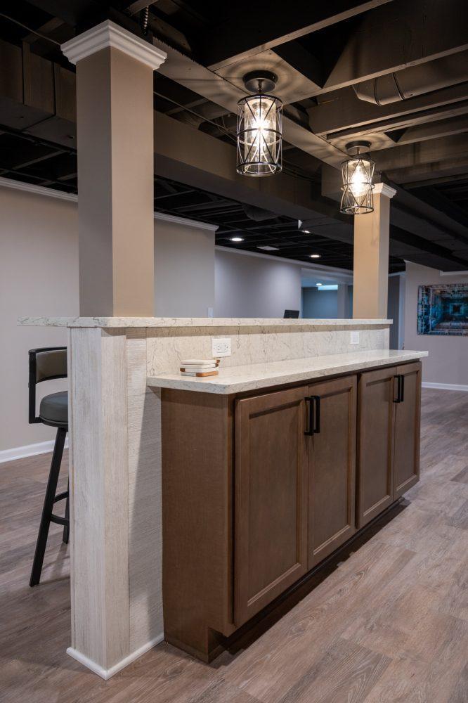 Macomb Finished Basement with a Jam Area - Basements Plus