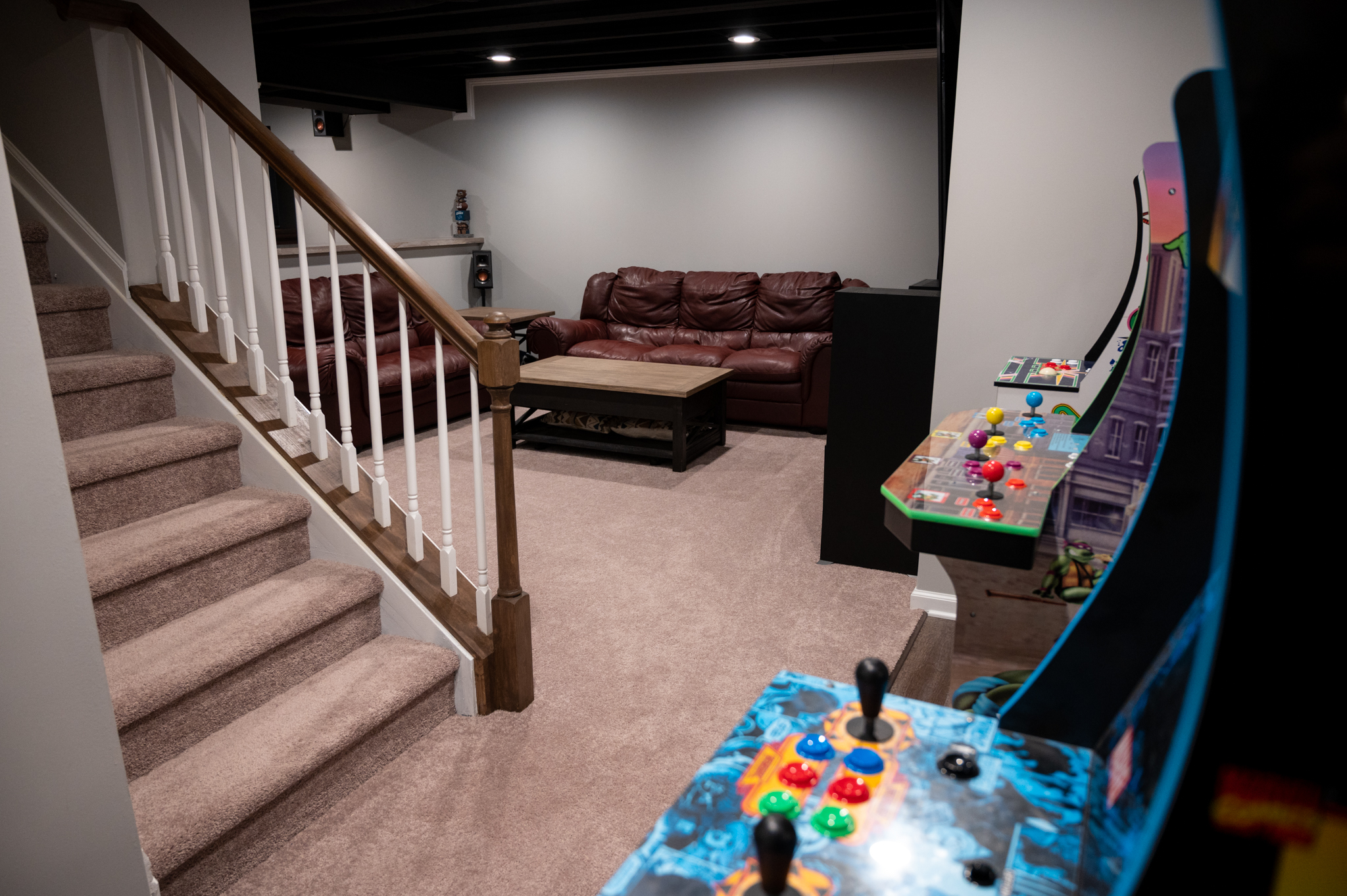 Fun Gaming Finished Basement in Macomb, MI - Basements Plus