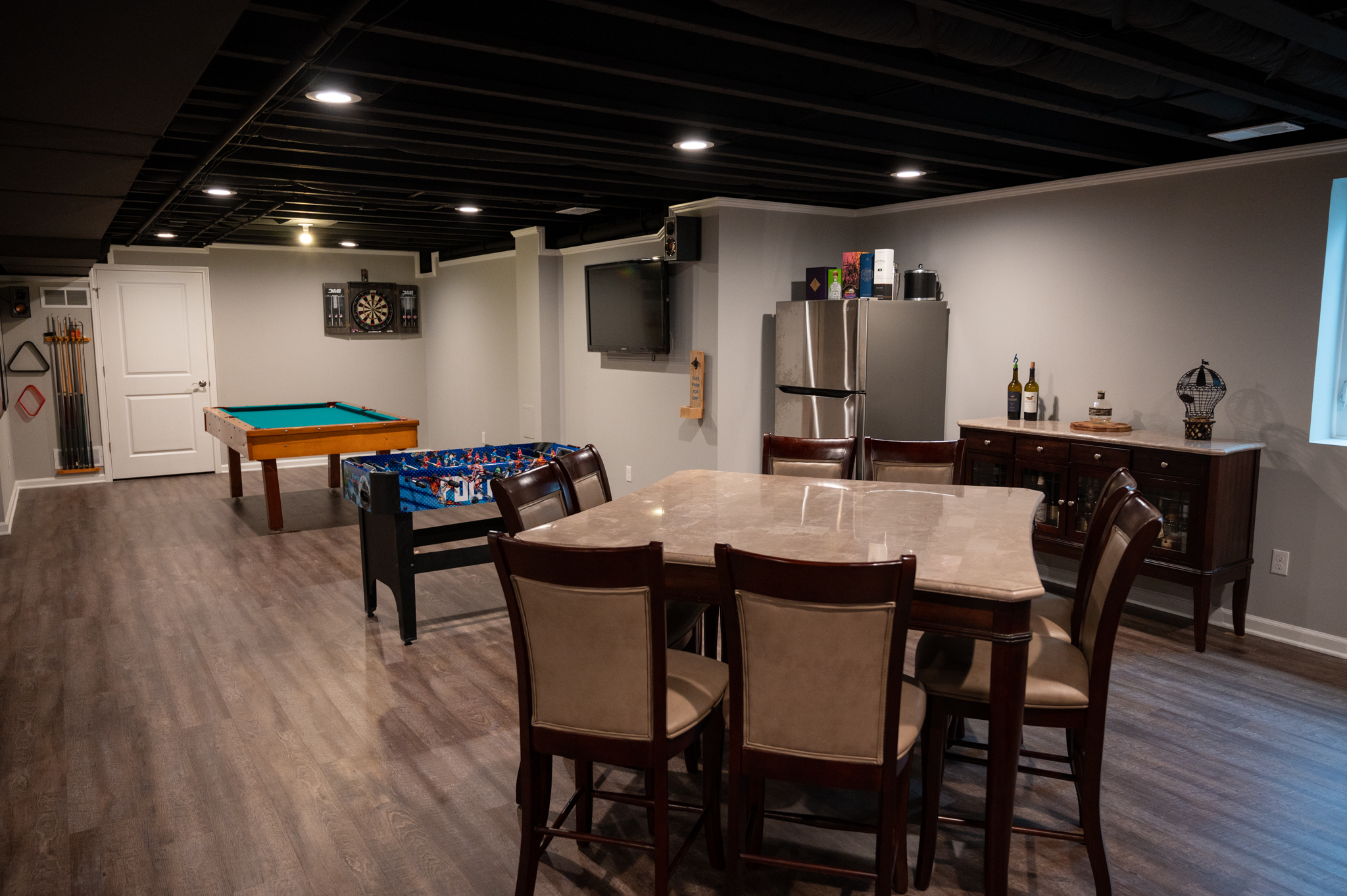 Fun Gaming Finished Basement in Macomb, MI - Basements Plus