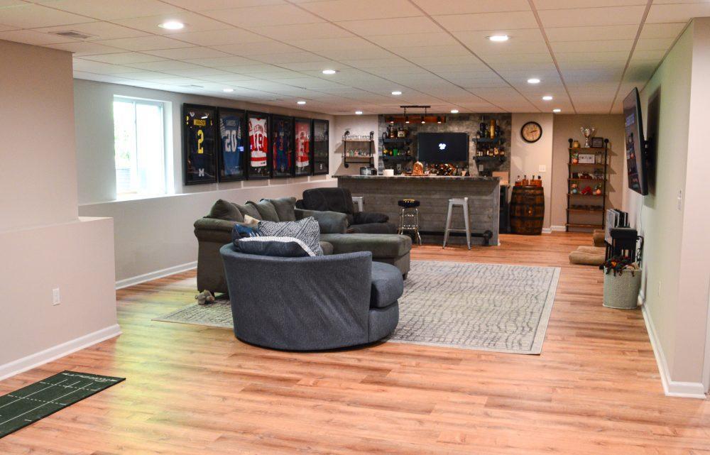 Finished Basement in Brighton, MI - Basements Plus