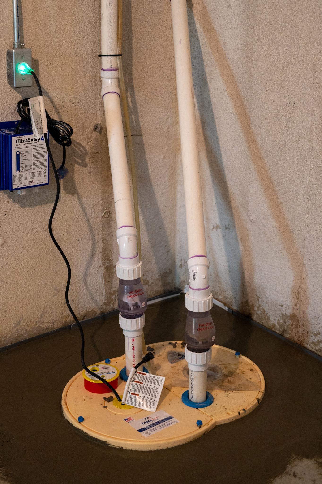 Waterguard and Sump Install - Basements Plus