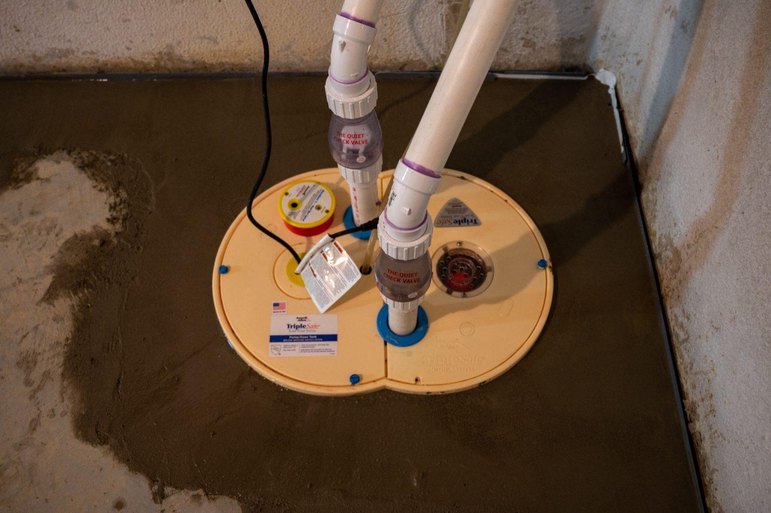 Waterguard and Sump Install - Basements Plus