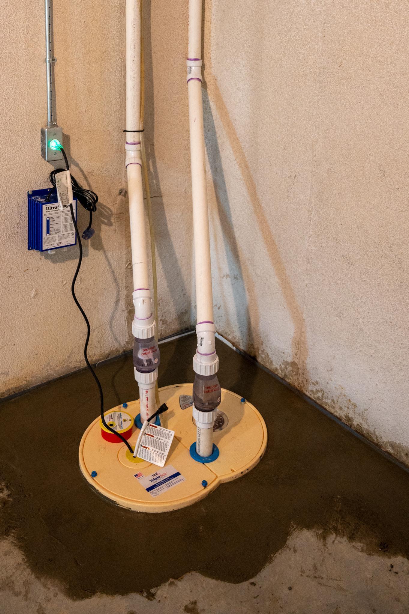 Waterguard and Sump Install - Basements Plus