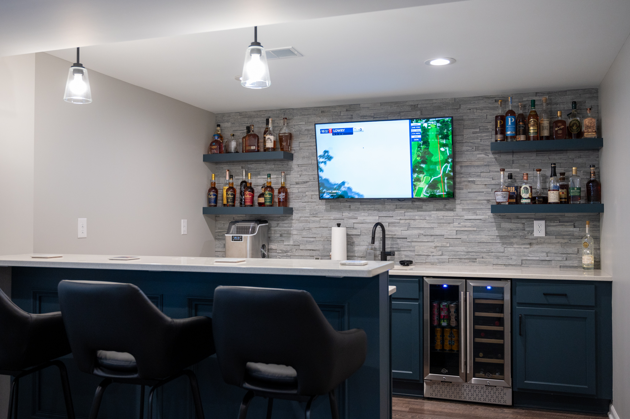 Finished Basement with Large Living Room, Bar Area and Full Bathroom in ...