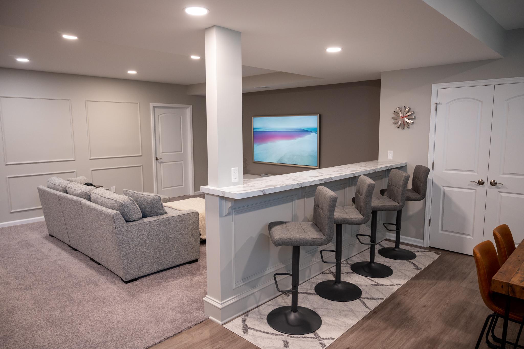 Finished Basement in White Lake, MI - Basements Plus