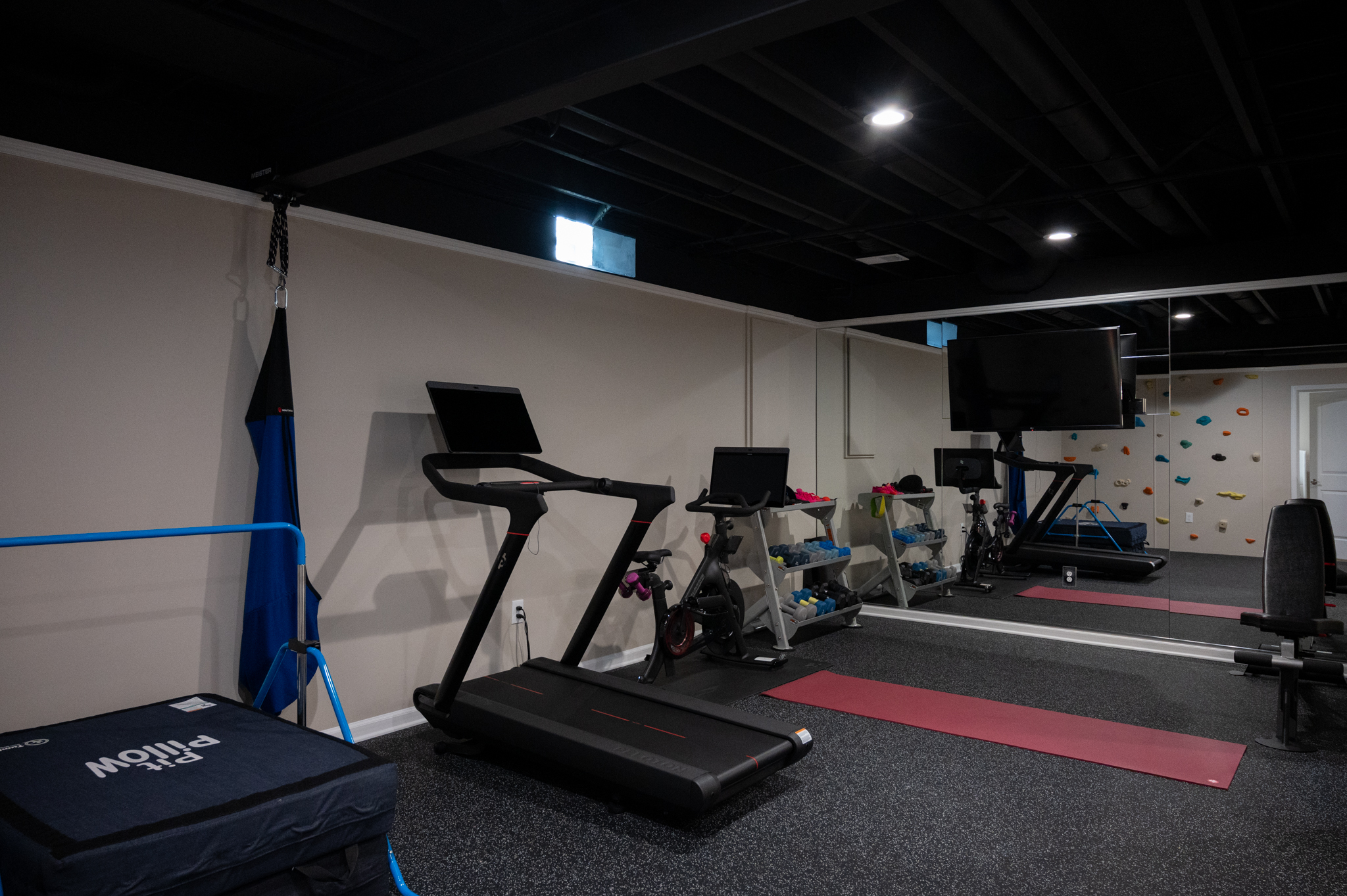 Finished Basement with Rockwall, Gym, Bathroom, Bedroom and Office in ...