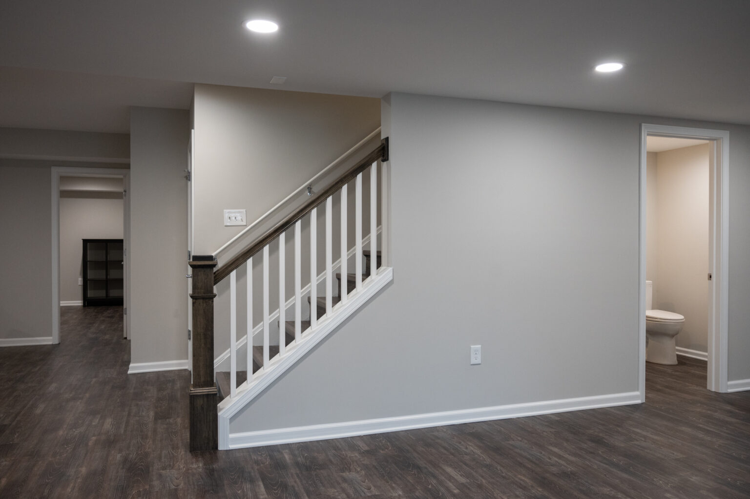 Finished Basement with Half Bath in Novi, MI - Basements Plus