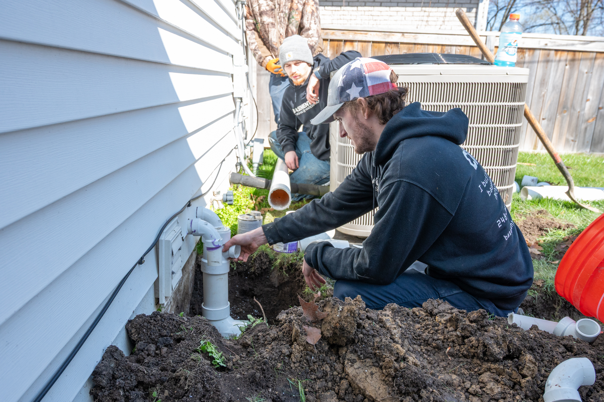 Dry Well Install - Basements Plus