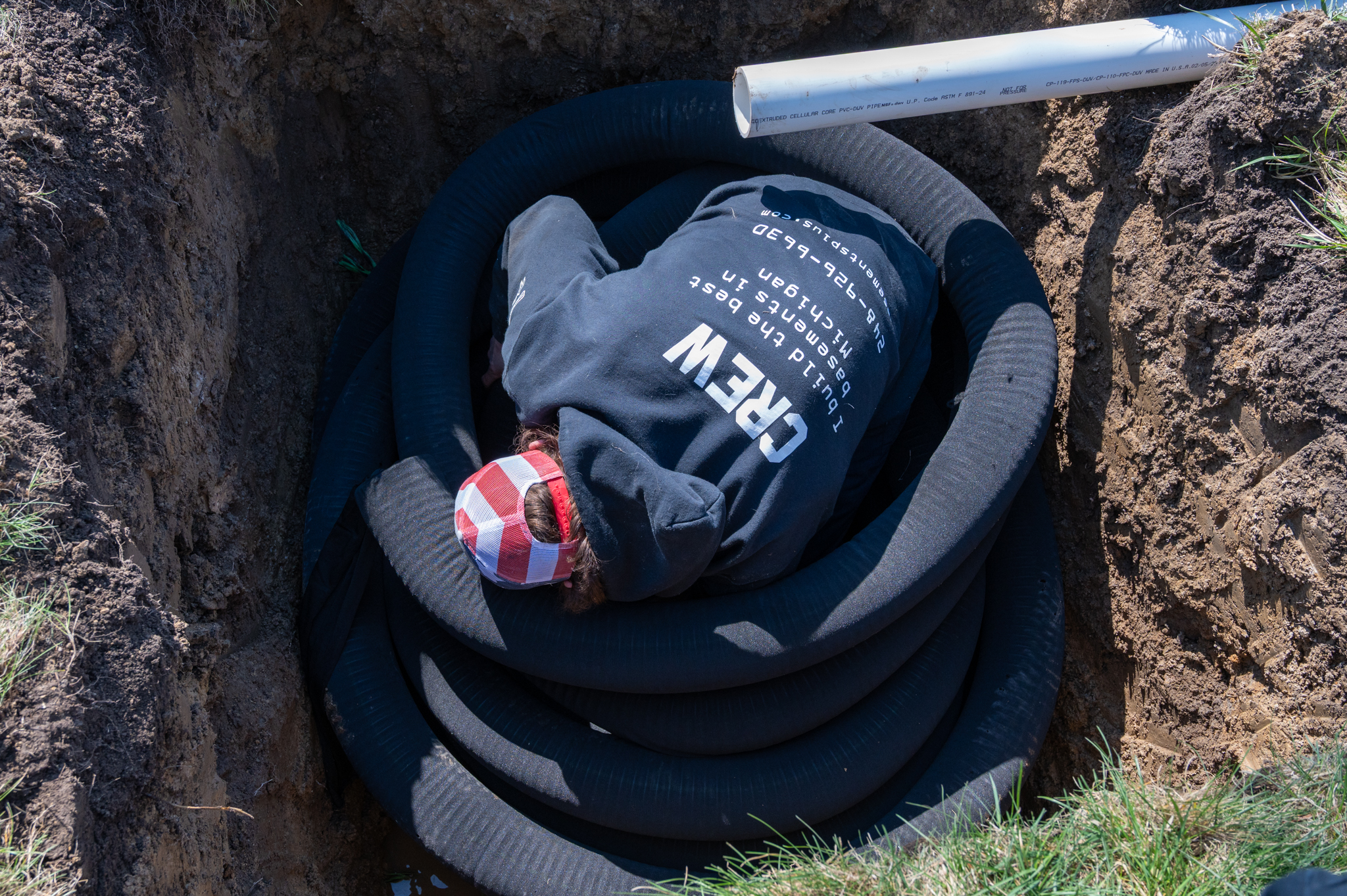 Dry Well Install - Basements Plus