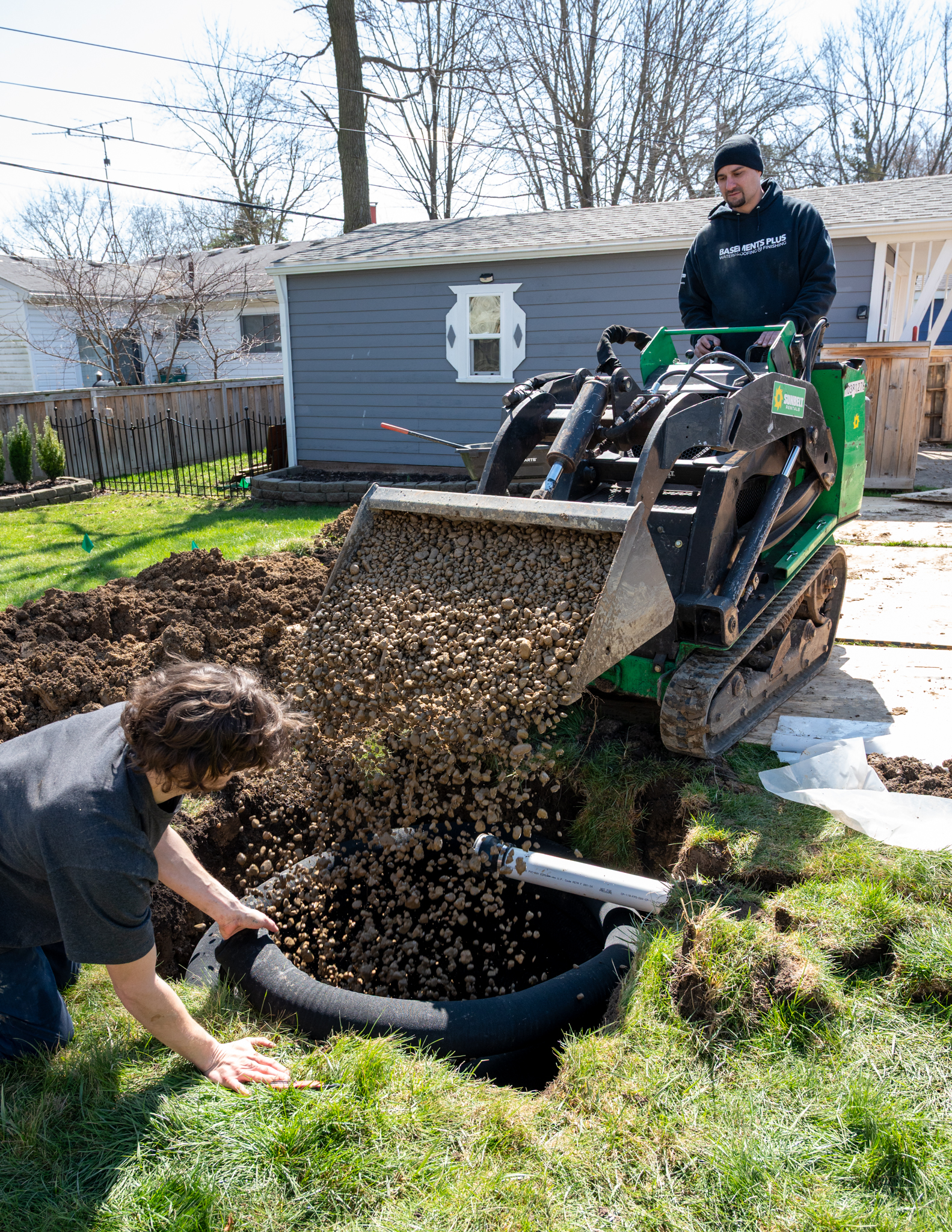 Dry Well Install - Basements Plus