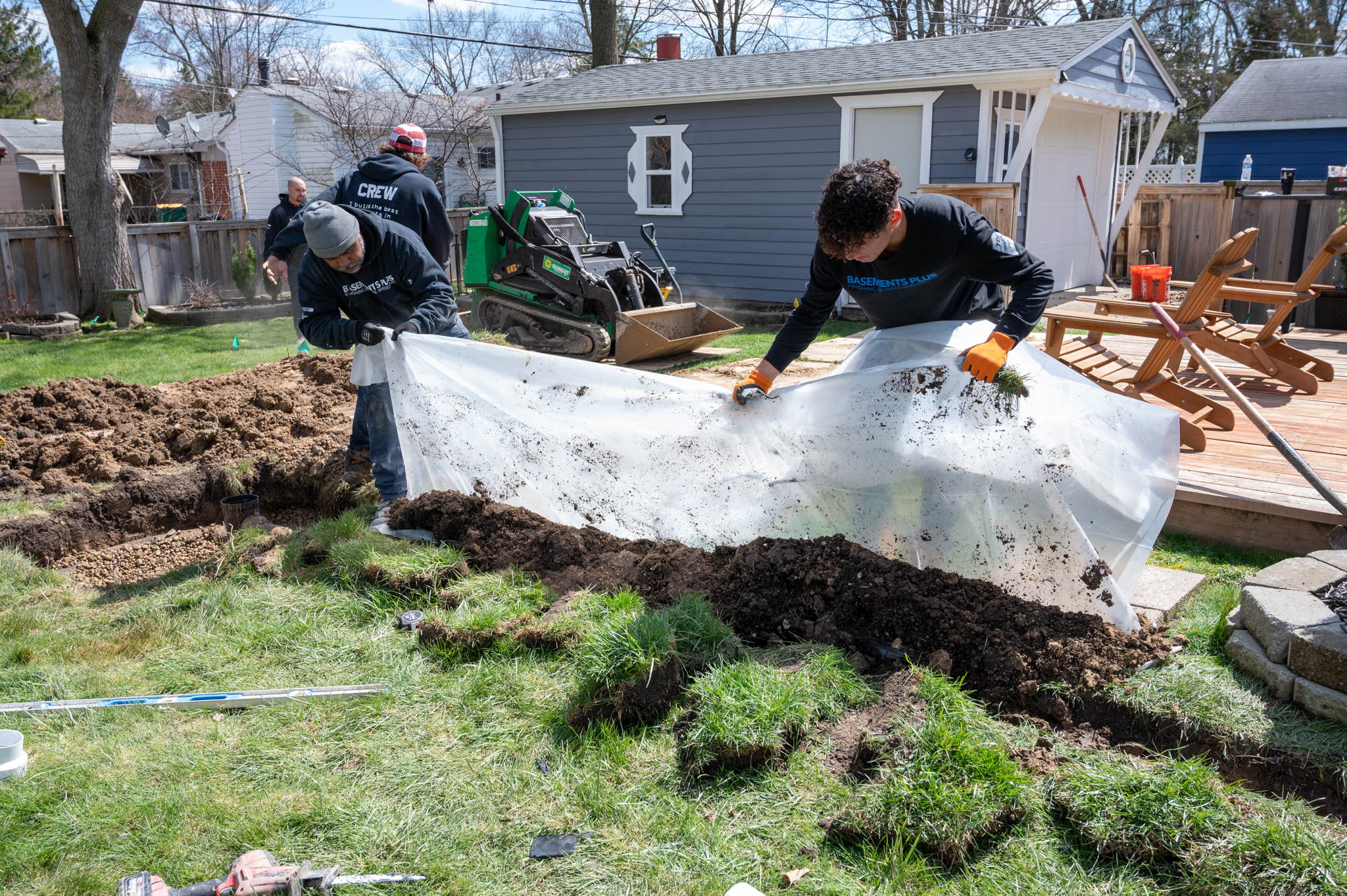 Dry Well Install - Basements Plus