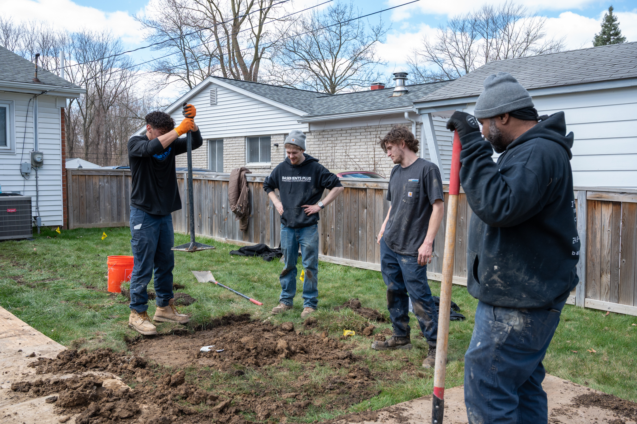 Dry Well Install - Basements Plus