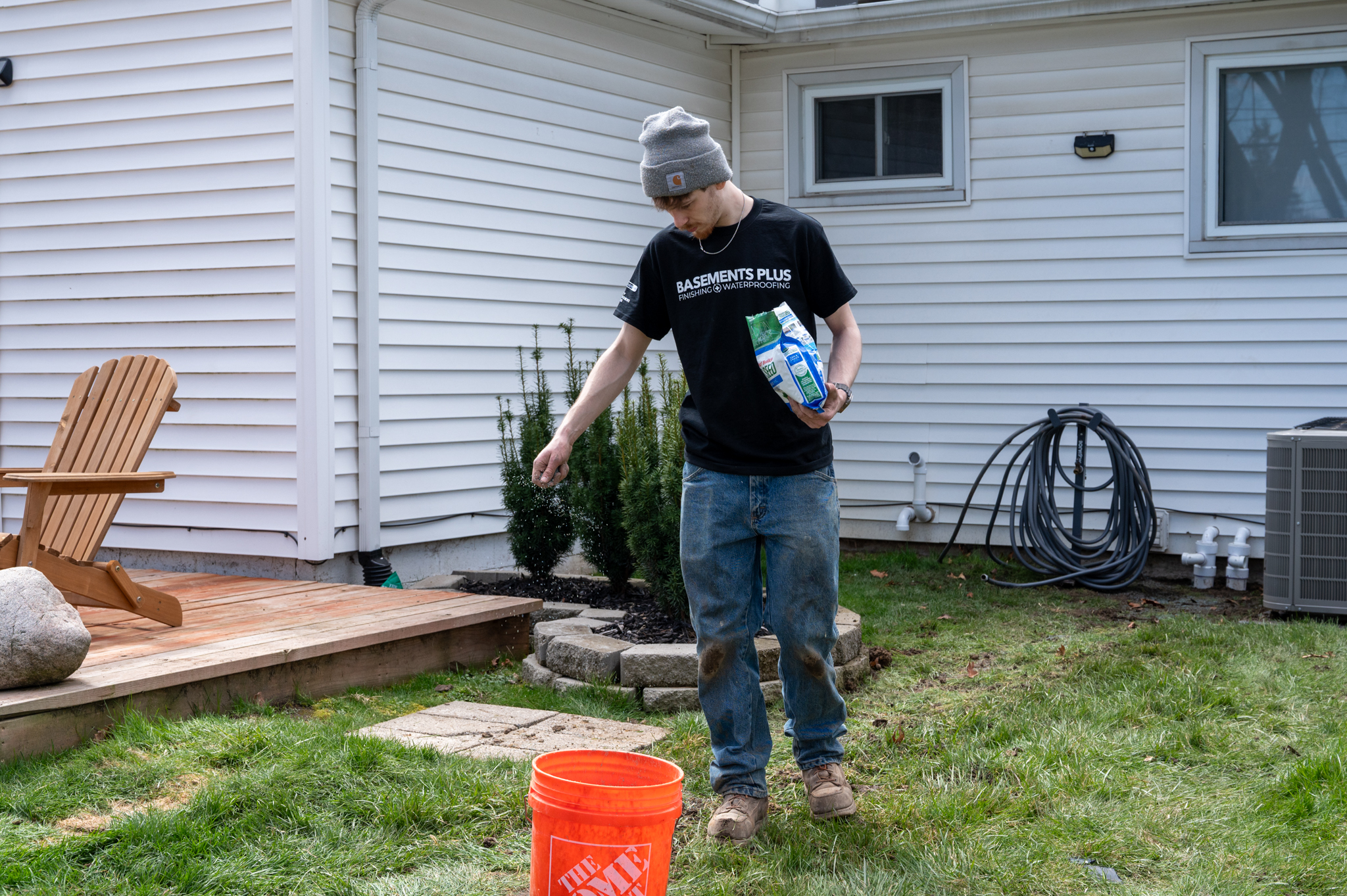 Dry Well Install - Basements Plus