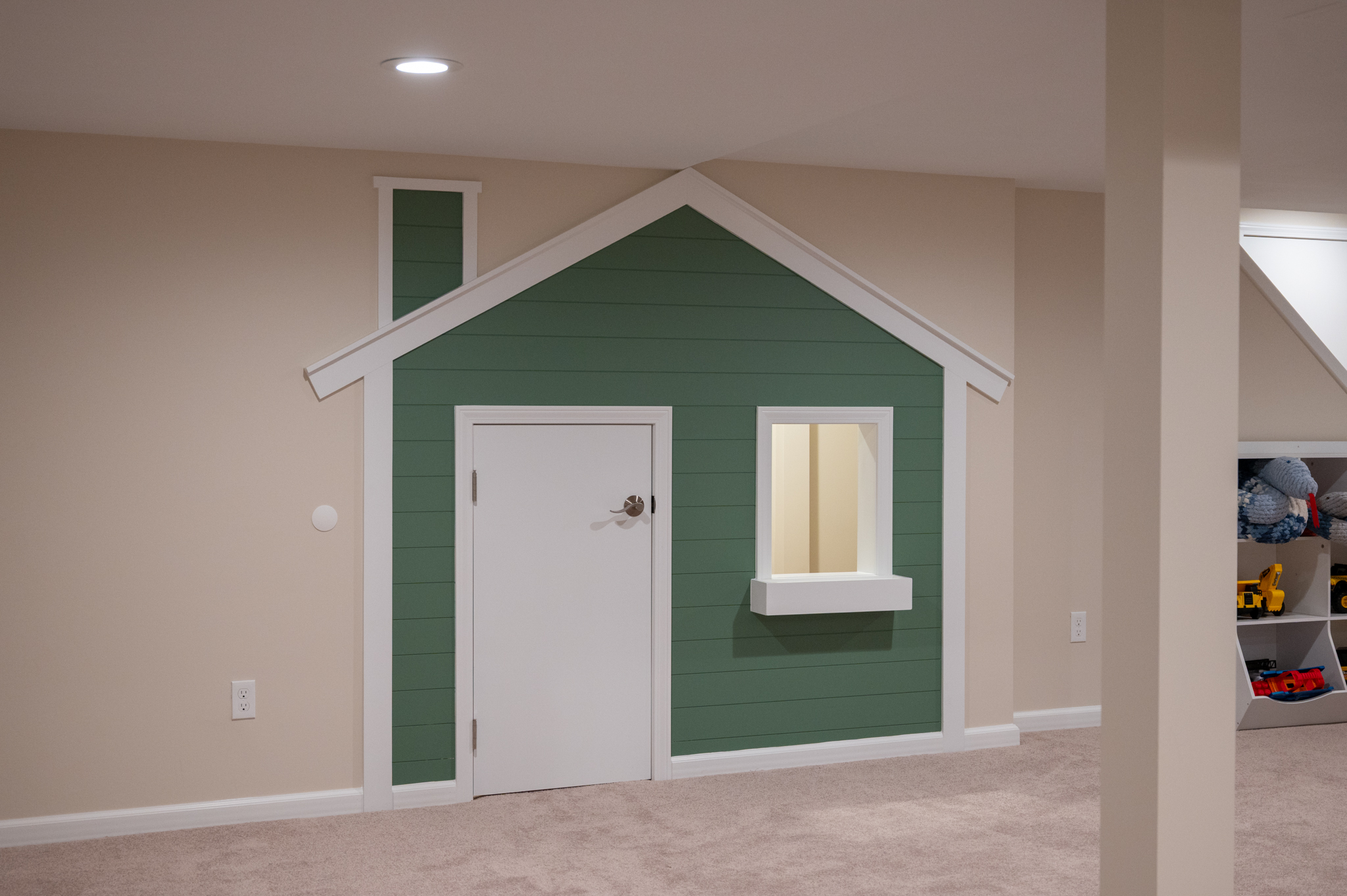 Finished Basement with Kids Playhouse in West Bloomfield, MI ...