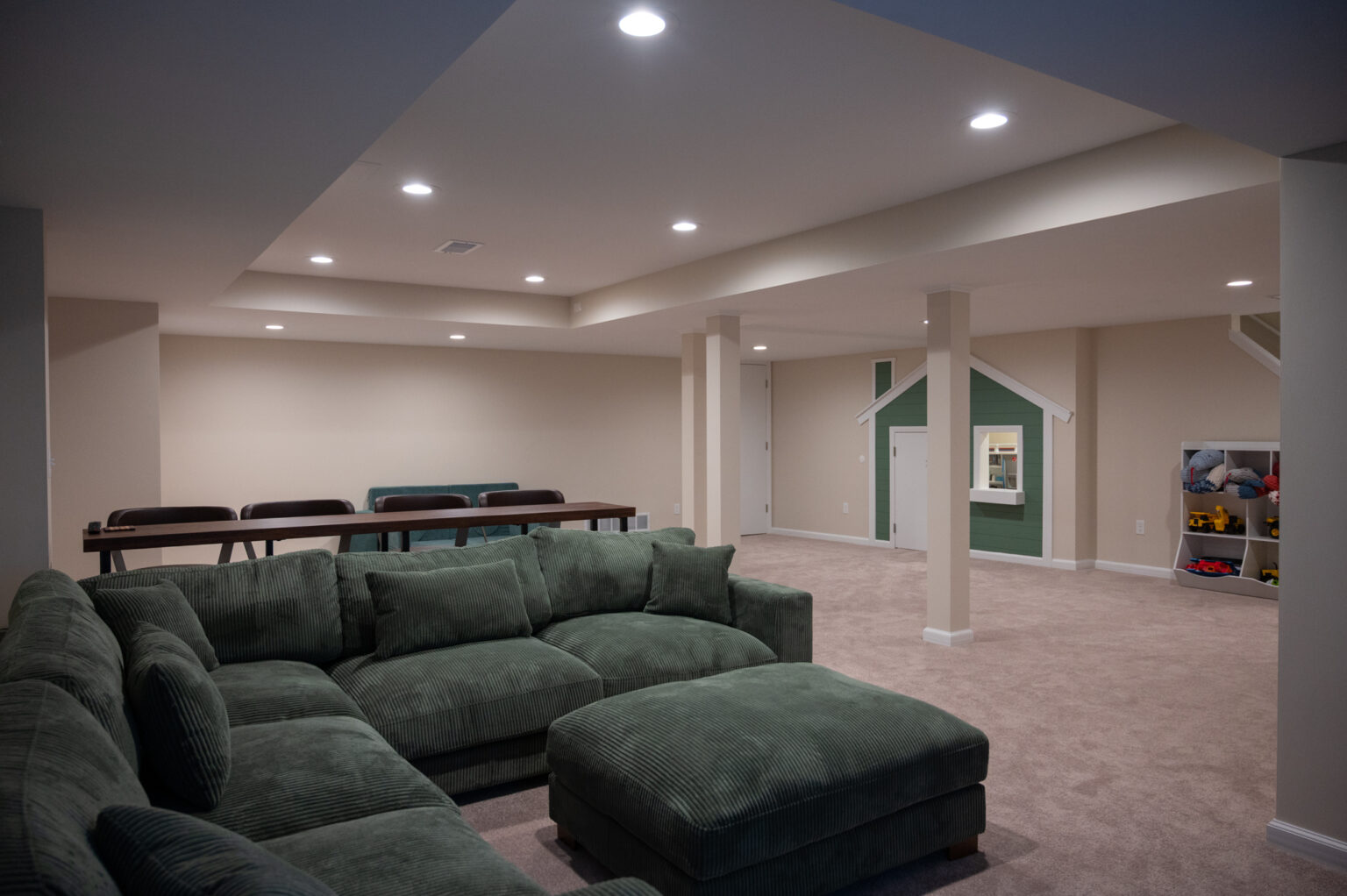 Finished Basement with Kids Playhouse in West Bloomfield, MI ...