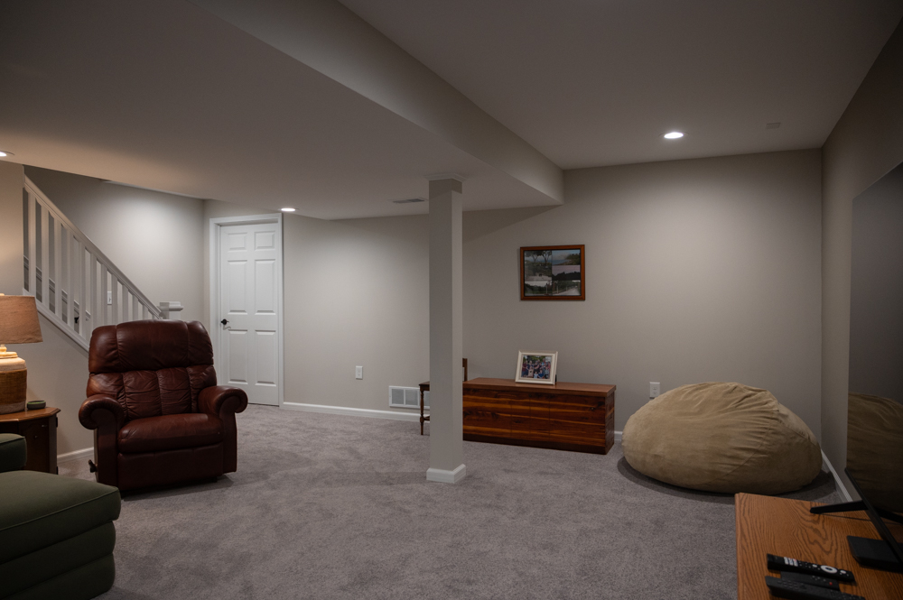 Finished Basement with Family-Friendly Living Space in Brighton, MI ...